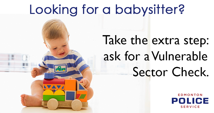 Take the extra step: ask for a Vulnerable Sector Check